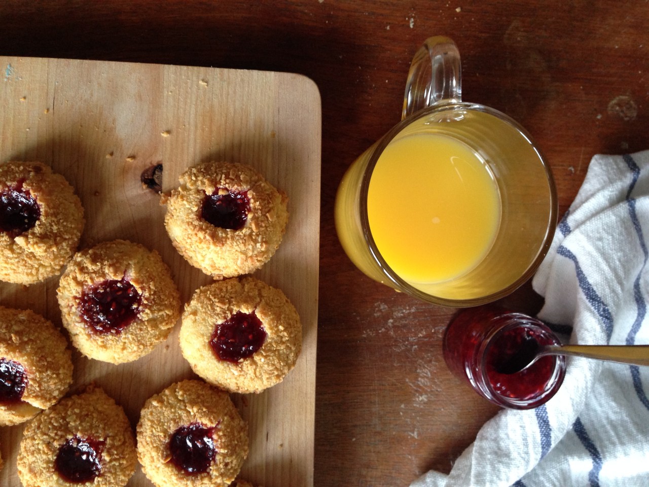 Thumbrint Cookies – Covered with Toasted Almonds | My Dear Kitchen in ...