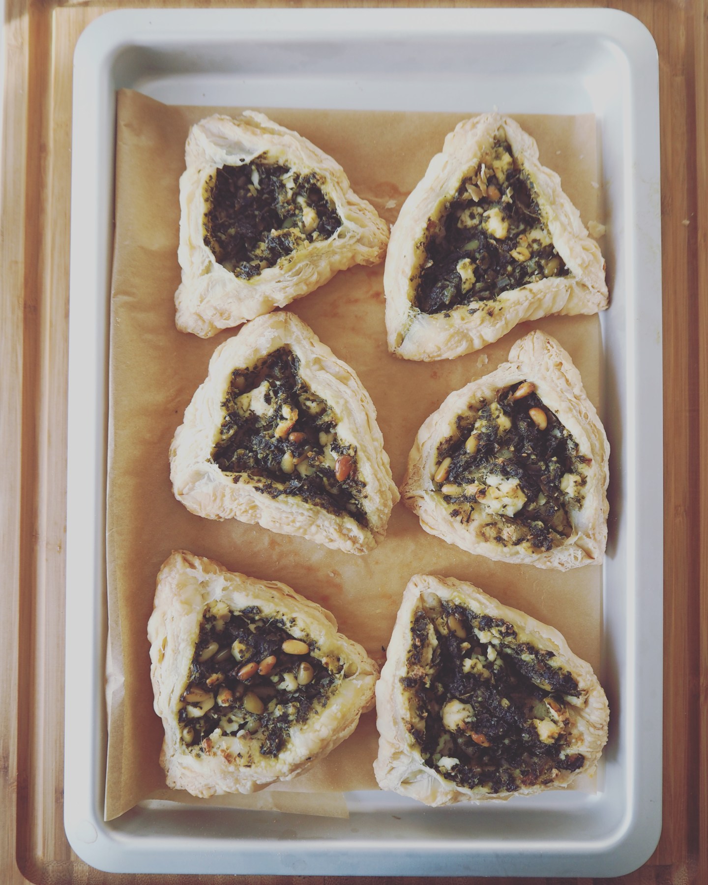 Puff Pastry with Spinach, Feta and Pine Nuts – Popeye’s Diet | My Dear ...